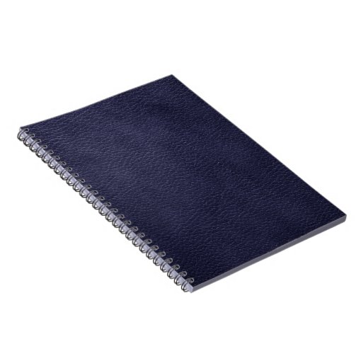 Retro Custom Navy Blue Leather Notebook | Zazzle