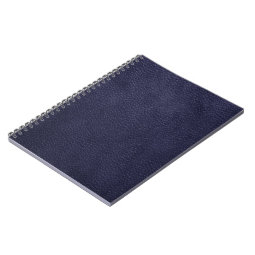 Retro Custom Navy Blue Leather Notebook | Zazzle