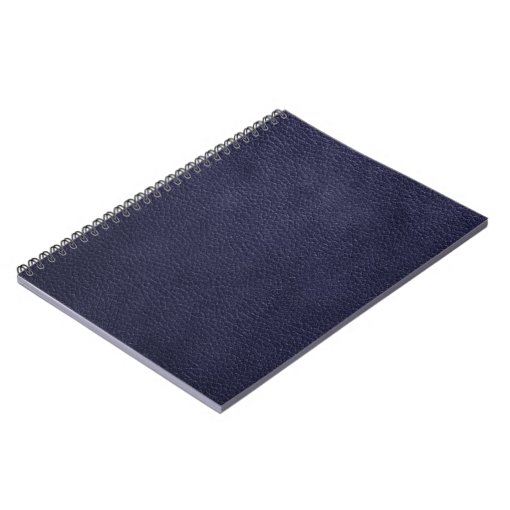 Retro Custom Navy Blue Leather Notebook | Zazzle