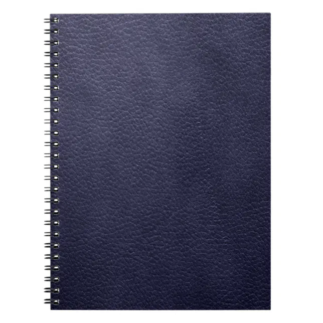 Retro Custom Navy Blue Leather Notebook | Zazzle
