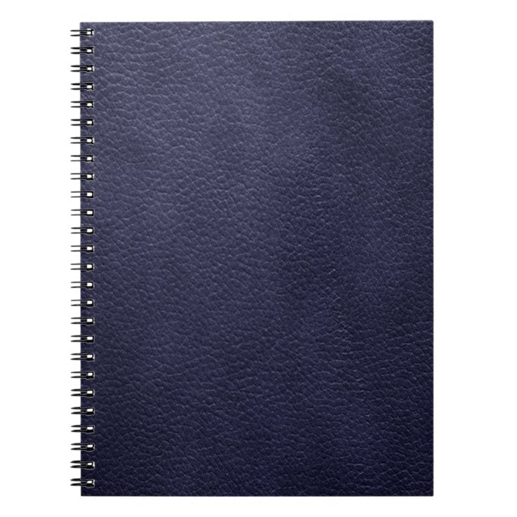 Retro Custom Navy Blue Leather Notebook | Zazzle