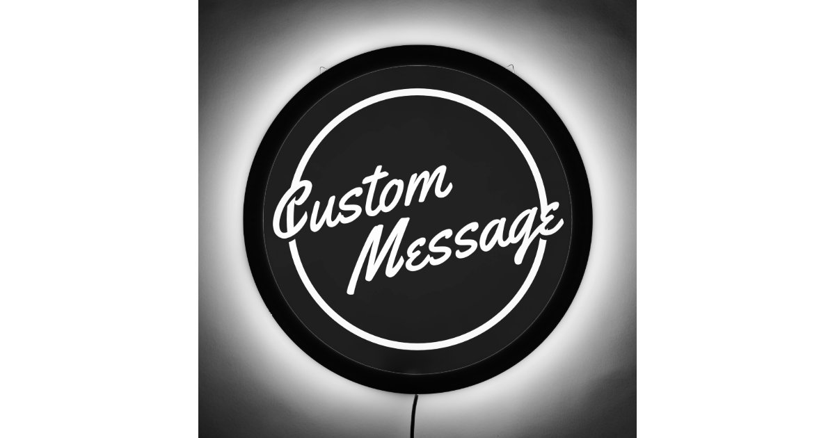 Retro Custom Script LED Sign | Zazzle