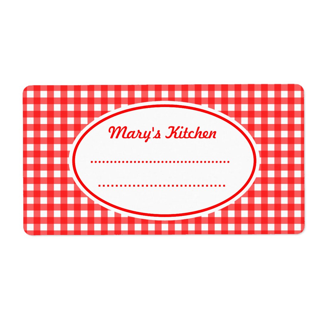 Retro Customized Kitchen Labels | Zazzle