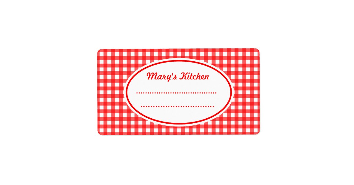 Retro Customized Kitchen Labels | Zazzle