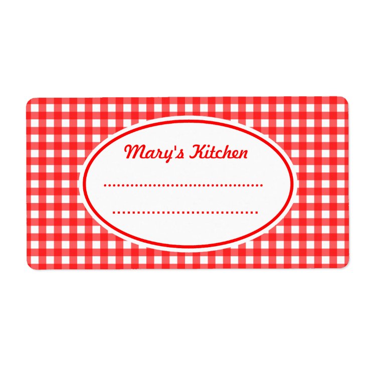 Retro Customized Kitchen Labels | Zazzle