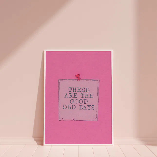 Retro Cute Trendy Quote Poster For Wall Art | Zazzle