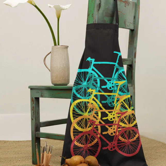 Retro Cycling, Road Bike, Vintage Bike Apron | Zazzle