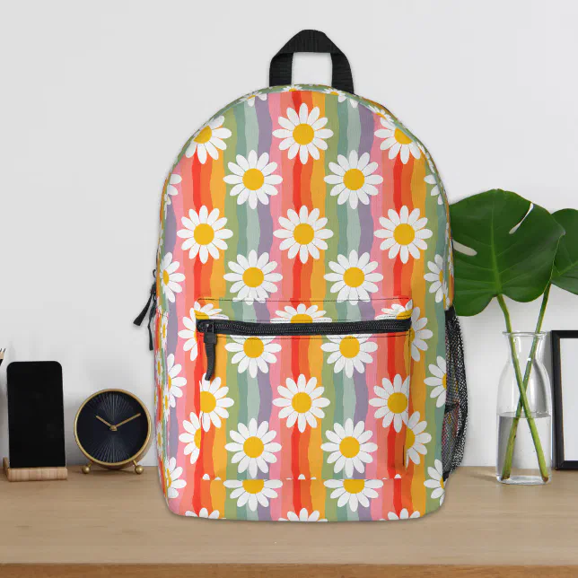 Retro Daisy Backpack | Zazzle