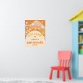 Retro daisy groovy baby shower welcome poster | Zazzle