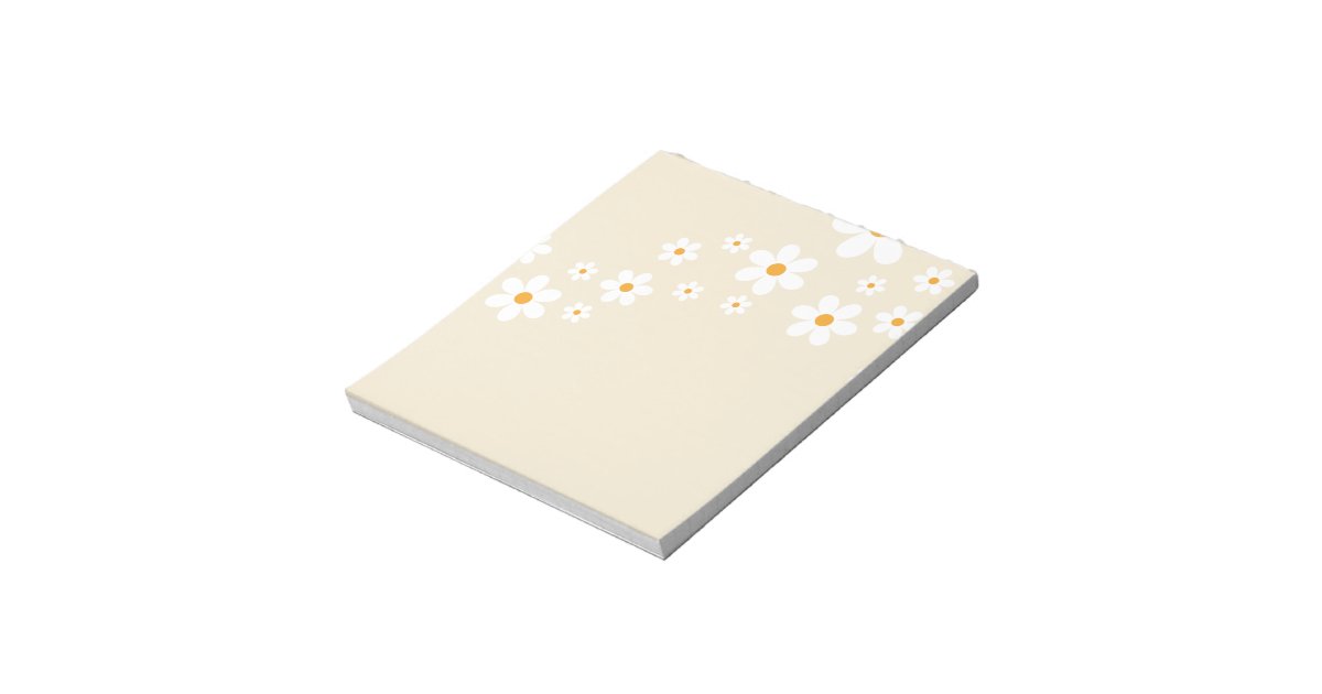 Retro Daisy Notepad | Zazzle
