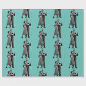 Retro Dancing Couple Wrapping Paper | Zazzle
