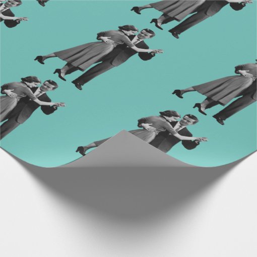 Retro Dancing Couple Wrapping Paper | Zazzle