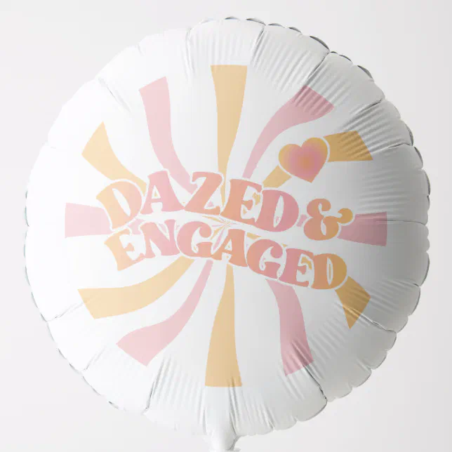 Retro Dazed and Engaged Bachelorette Party Balloon | Zazzle
