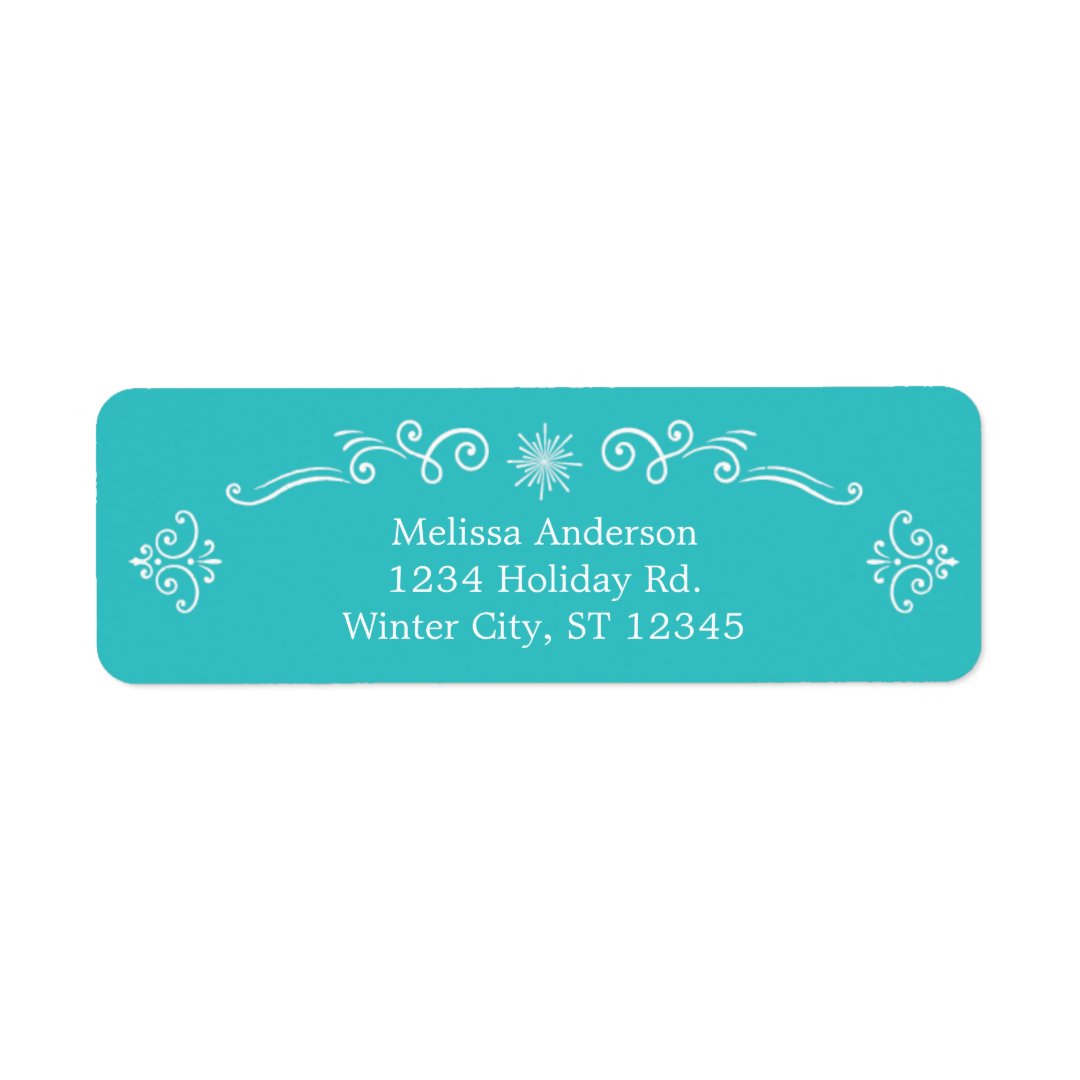 Retro Decorative Address Label | Zazzle