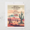 Retro Desert Cactus Wedding Invitation | Zazzle