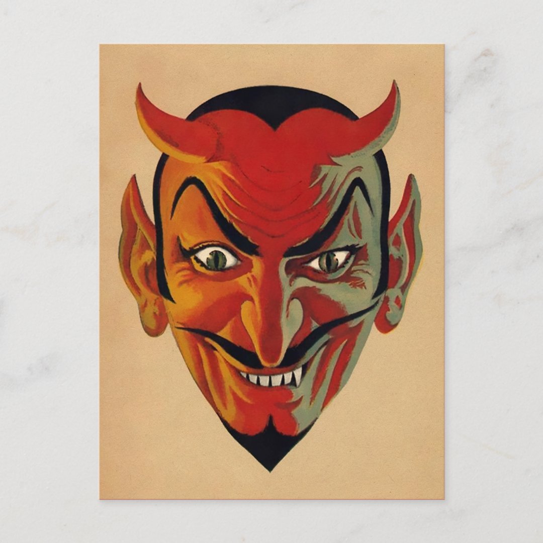Retro Devil Postcard | Zazzle