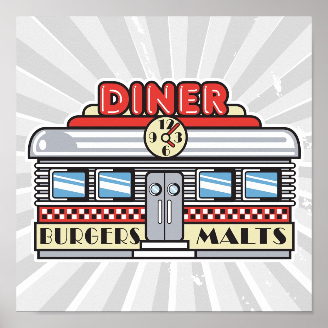 retro diner design poster | Zazzle