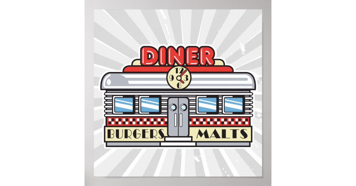 retro diner design poster | Zazzle