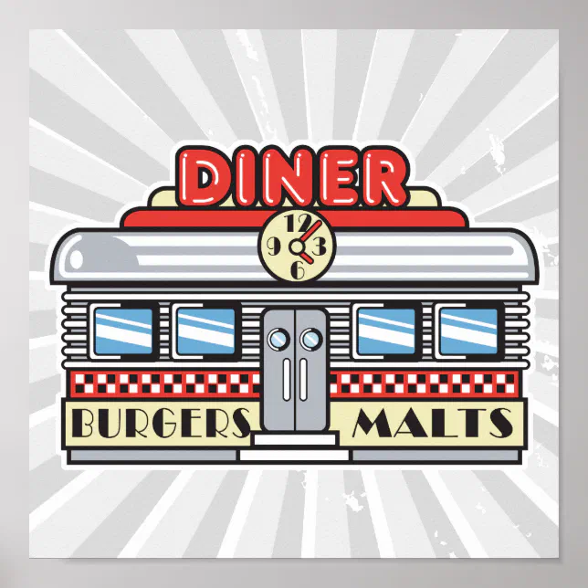 retro diner design poster | Zazzle