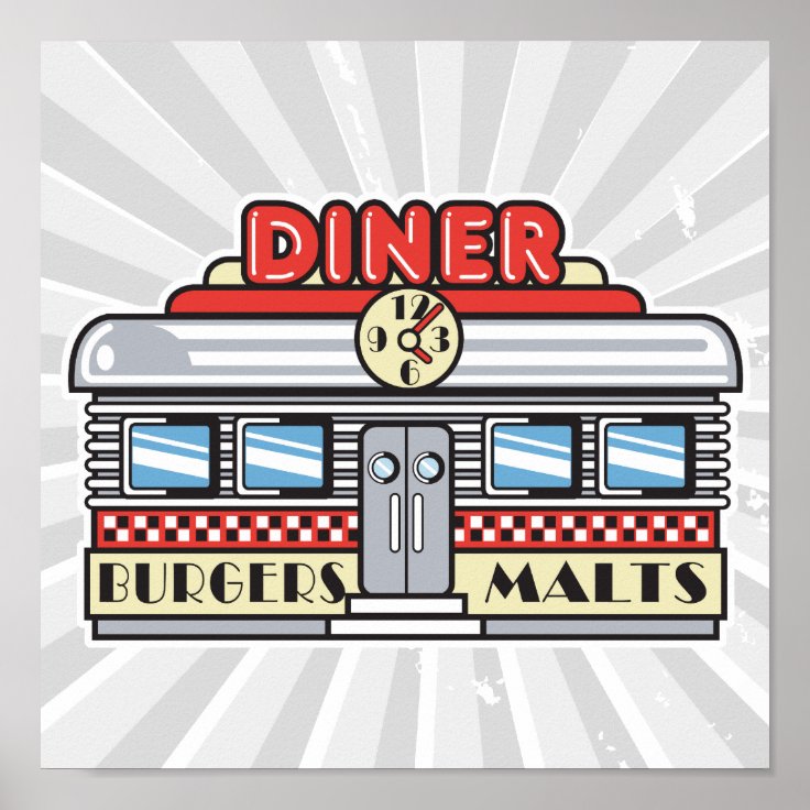 retro diner design poster | Zazzle