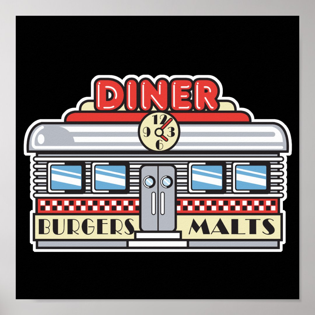 retro diner design poster | Zazzle