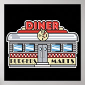 retro diner design poster | Zazzle