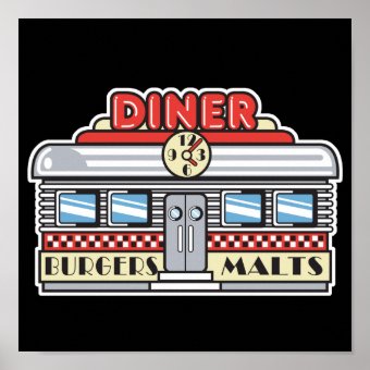 retro diner design poster | Zazzle