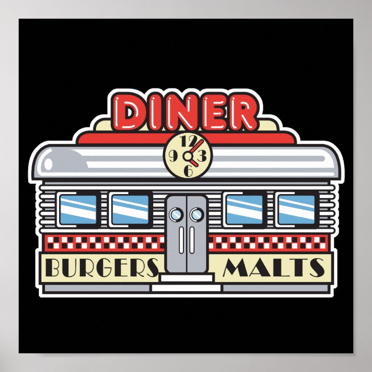 retro diner design poster | Zazzle