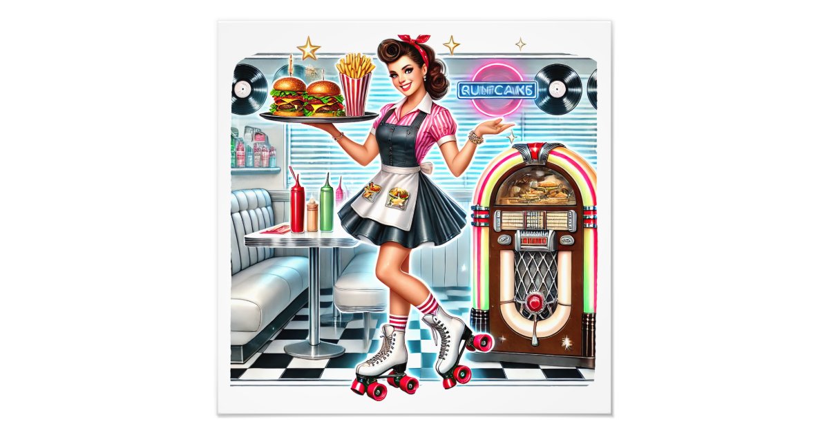 RETRO DINER FIFTIES PHOTO PRINT | Zazzle