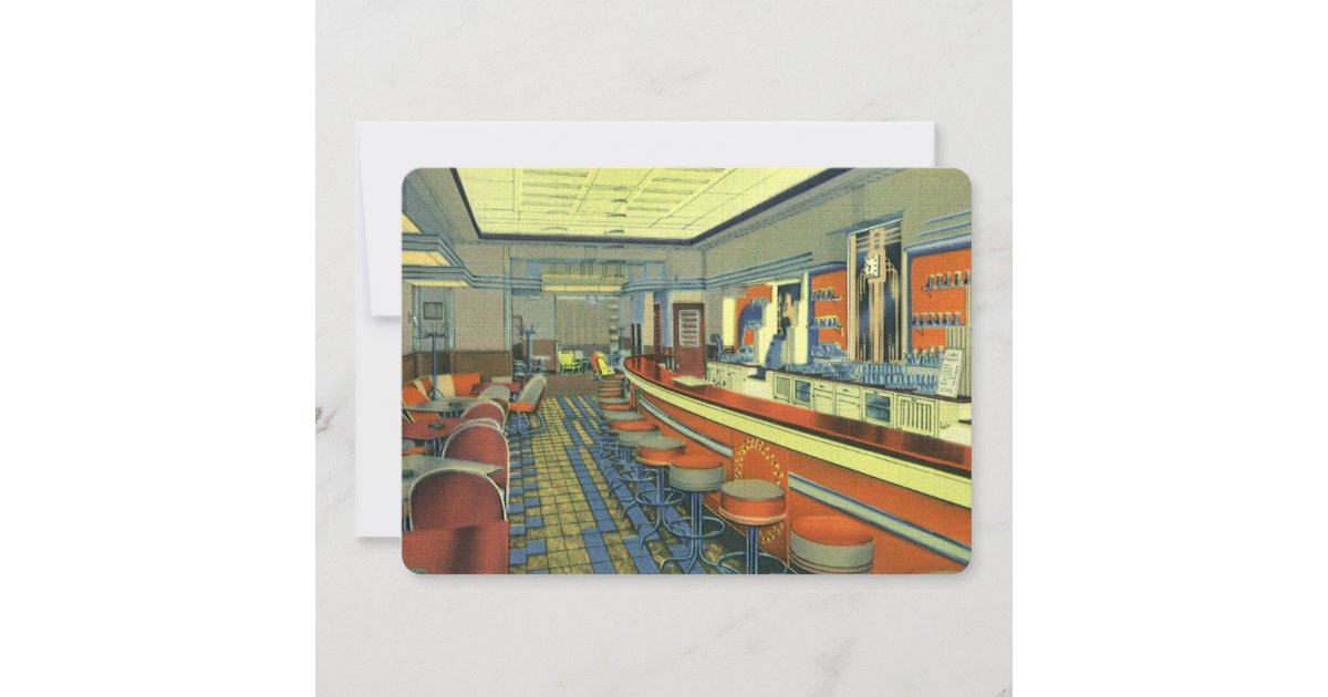 Retro Diner or Restaurant Soft Opening Invitation | Zazzle