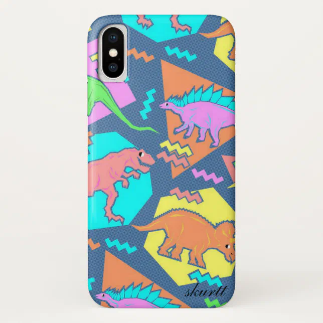 Retro Dinosaur 90s iPhone case | Zazzle