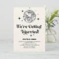 Retro Disco Ball Black White Wedding Invitation | Zazzle