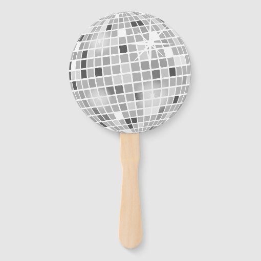 Retro Disco Ball Bridal Shower Photo Hand Fan | Zazzle