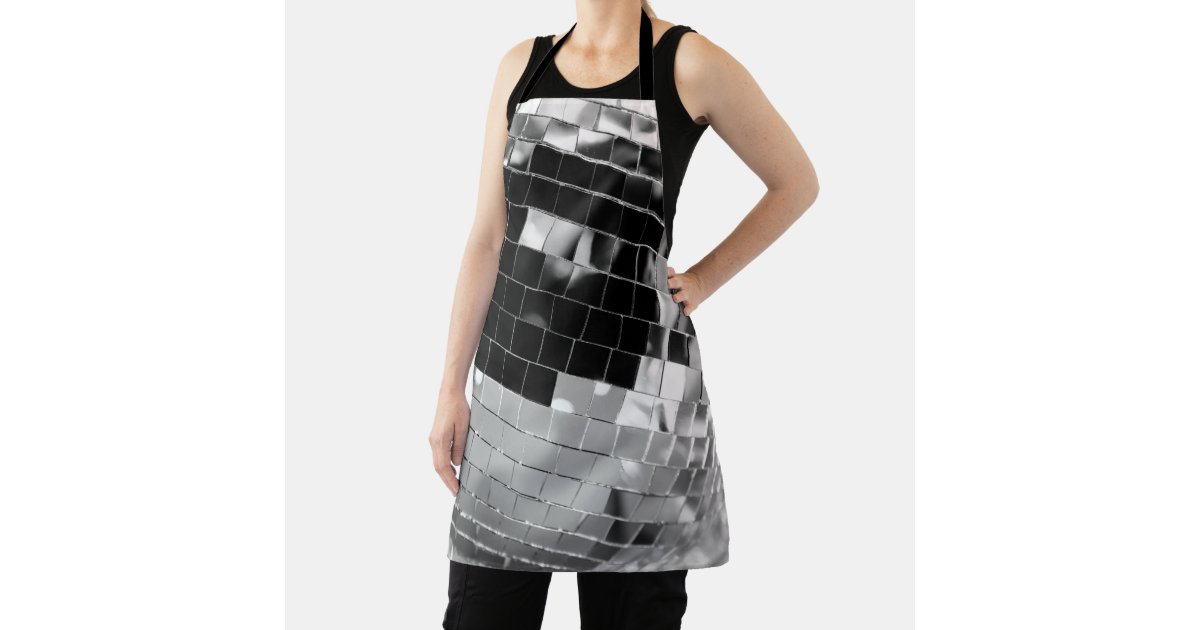 Retro Disco Ball Glam #1 #retro #wall #art Apron | Zazzle
