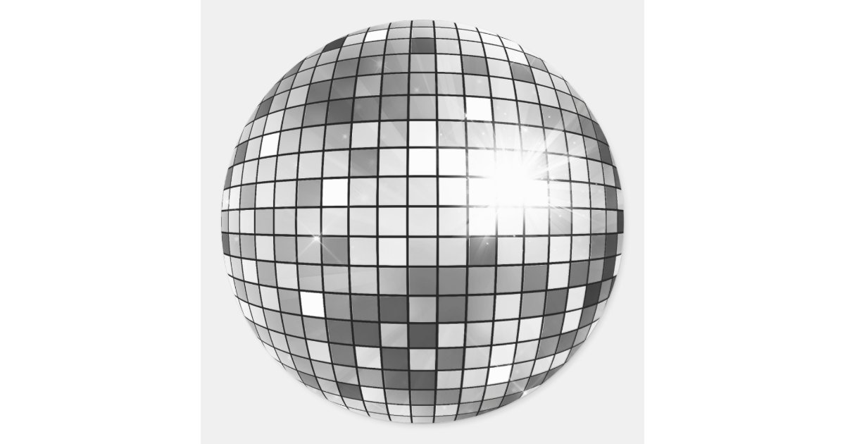 Retro Disco Ball Party Sticker | Zazzle