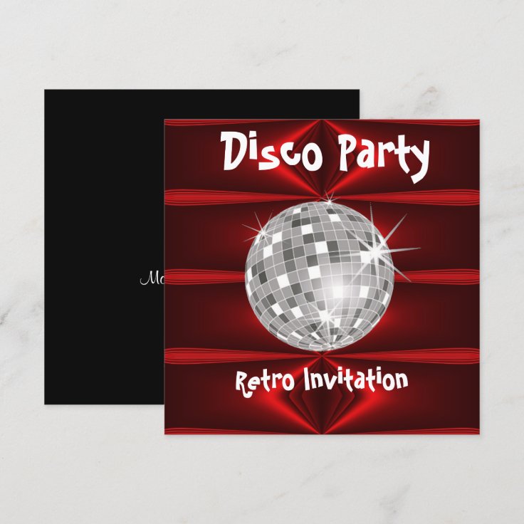 Retro Disco Party invitation | Zazzle