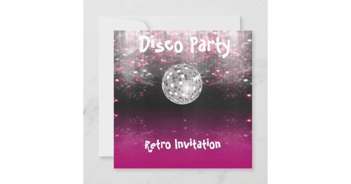 Retro Disco Party invitation | Zazzle