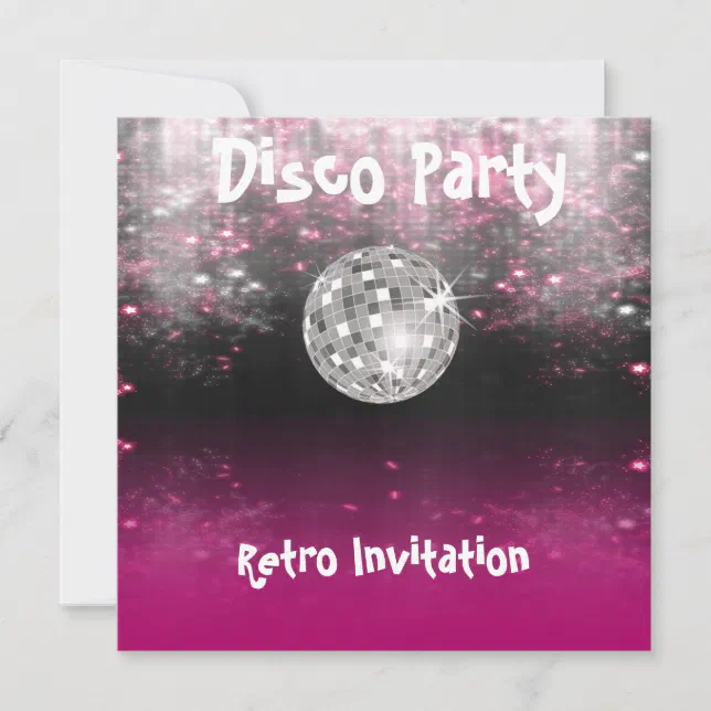 Retro Disco Party invitation | Zazzle