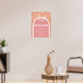 Retro Disco Pink and Orange Groovy Bridal Shower Poster | Zazzle