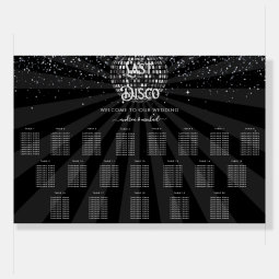 Retro Disco Wedding Welcome 20 Table Seating Chart Foam Board | Zazzle