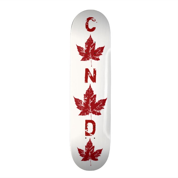 Retro Distressed Canada Maple Leaf Skateboard | Zazzle.com