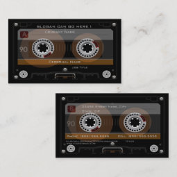 Retro DJ Music Cassette MixTape Business Card | Zazzle