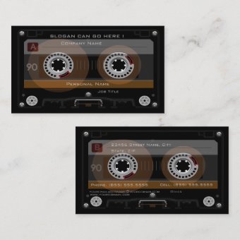 Retro DJ Music Cassette MixTape Business Card | Zazzle