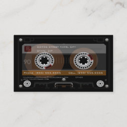 Retro DJ Music Cassette MixTape Business Card | Zazzle