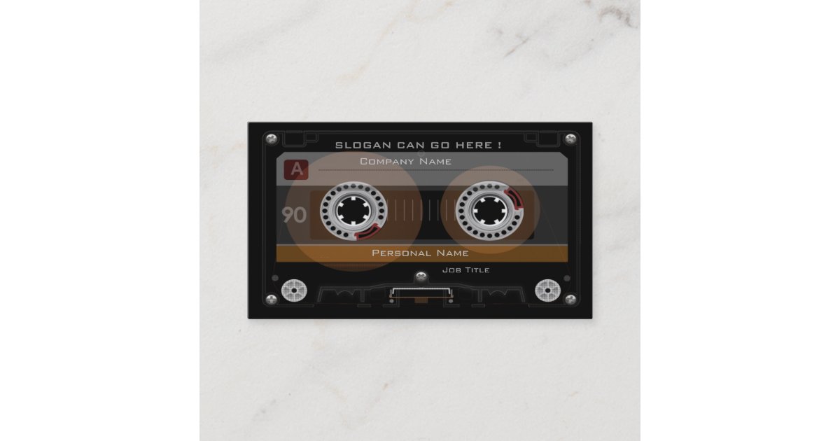 Retro DJ Music Cassette MixTape Business Card | Zazzle