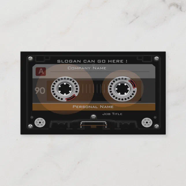 Retro DJ Music Cassette MixTape Business Card | Zazzle