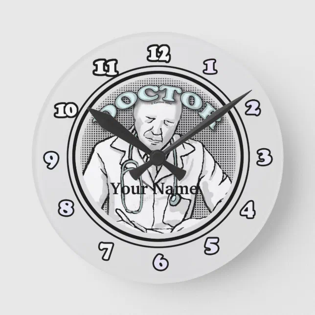 Retro Doctor clock | Zazzle