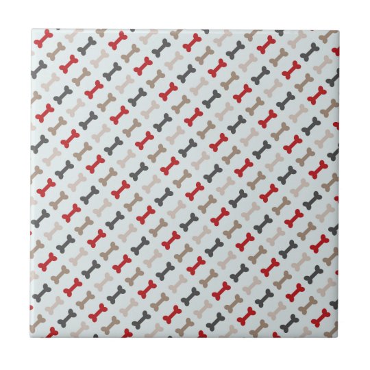 Retro Dog Bone Pattern Tile | Zazzle.com