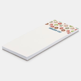 Retro Donut Pattern Cute Colorful Style Magnetic Notepad | Zazzle