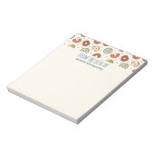 Retro Donut Pattern Cute Colorful Style Notepad | Zazzle